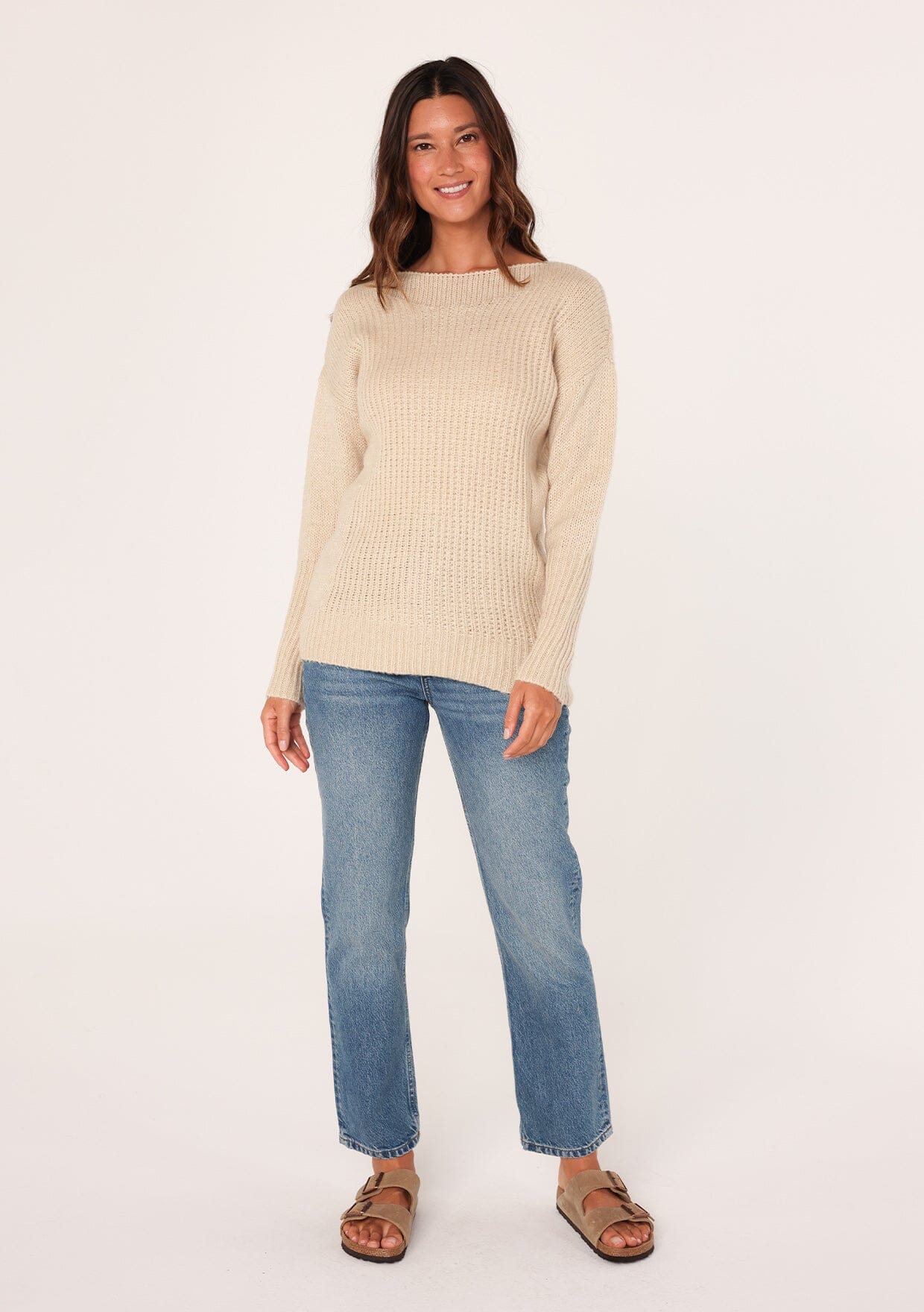 Soft Neutral Classic Pullover Sweater | LOVESTITCH