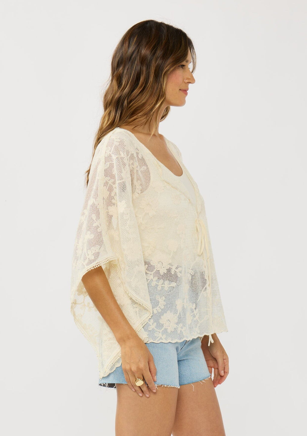 Women's Bohemian Lace Cover-Up with Front Tie | LOVESTITCH