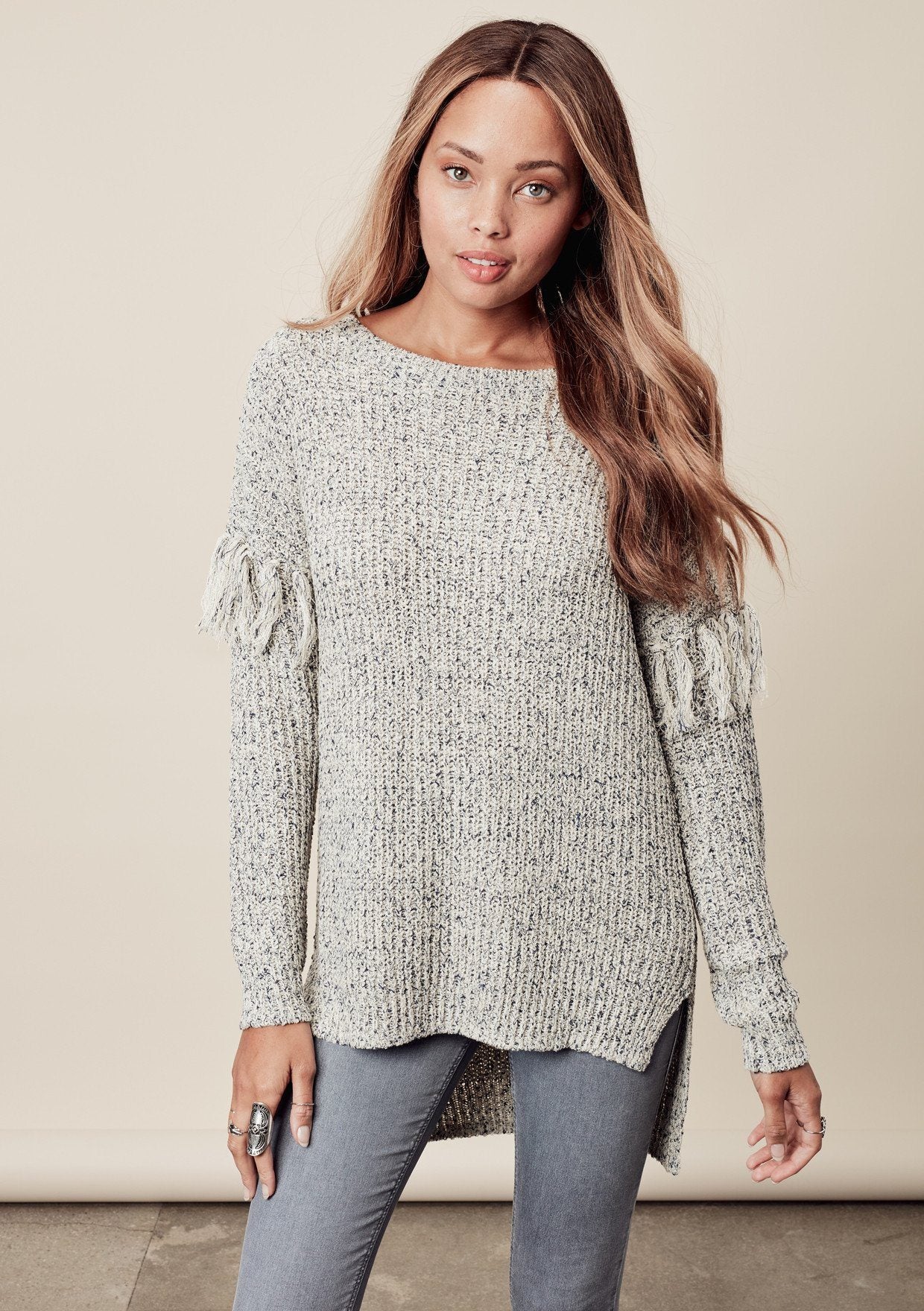 Slouchy Fringe Sweater | LOVESTITCH Sweaters