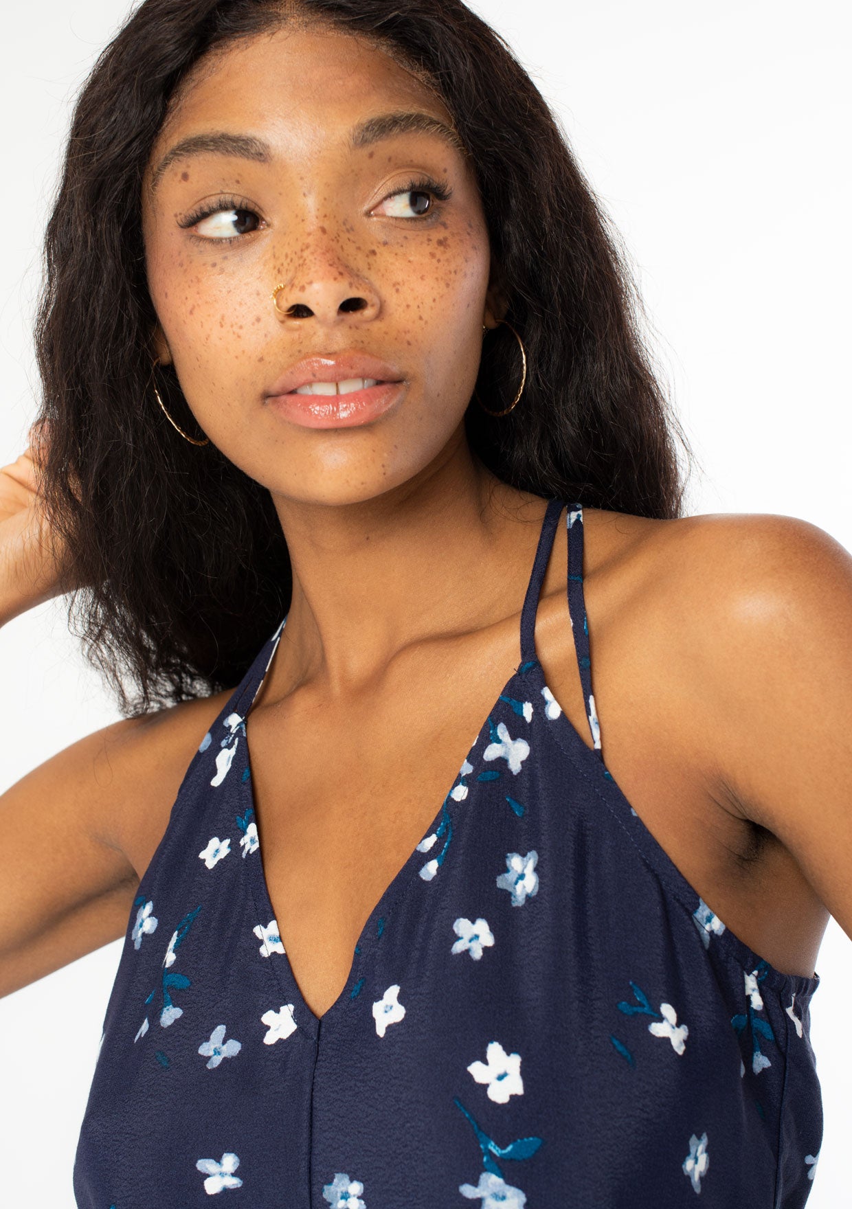 Double Strap Tie Neck Tank Top | LOVESTITCH