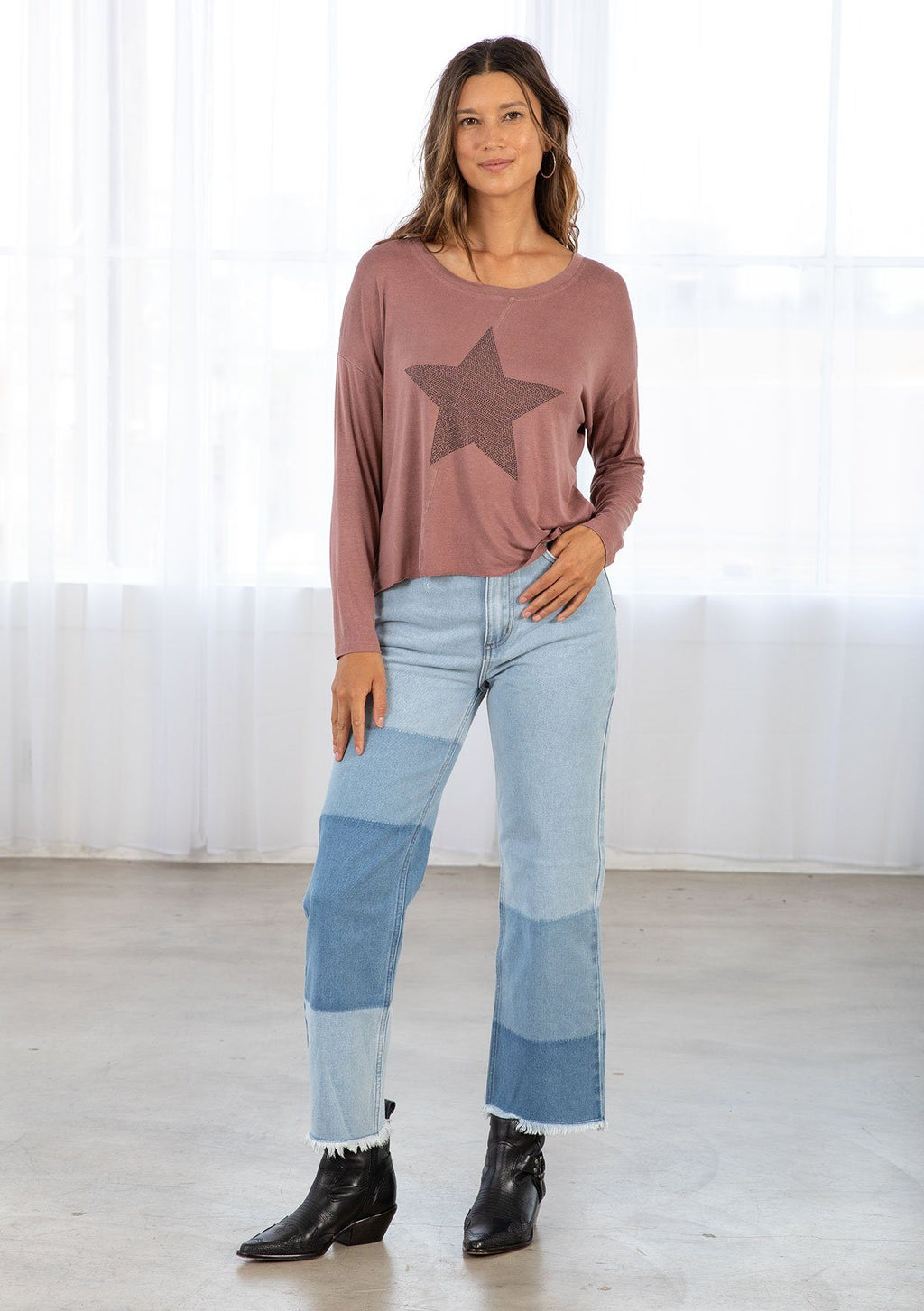 Soft Long Sleeve Tee + Star Studded | LOVESTITCH