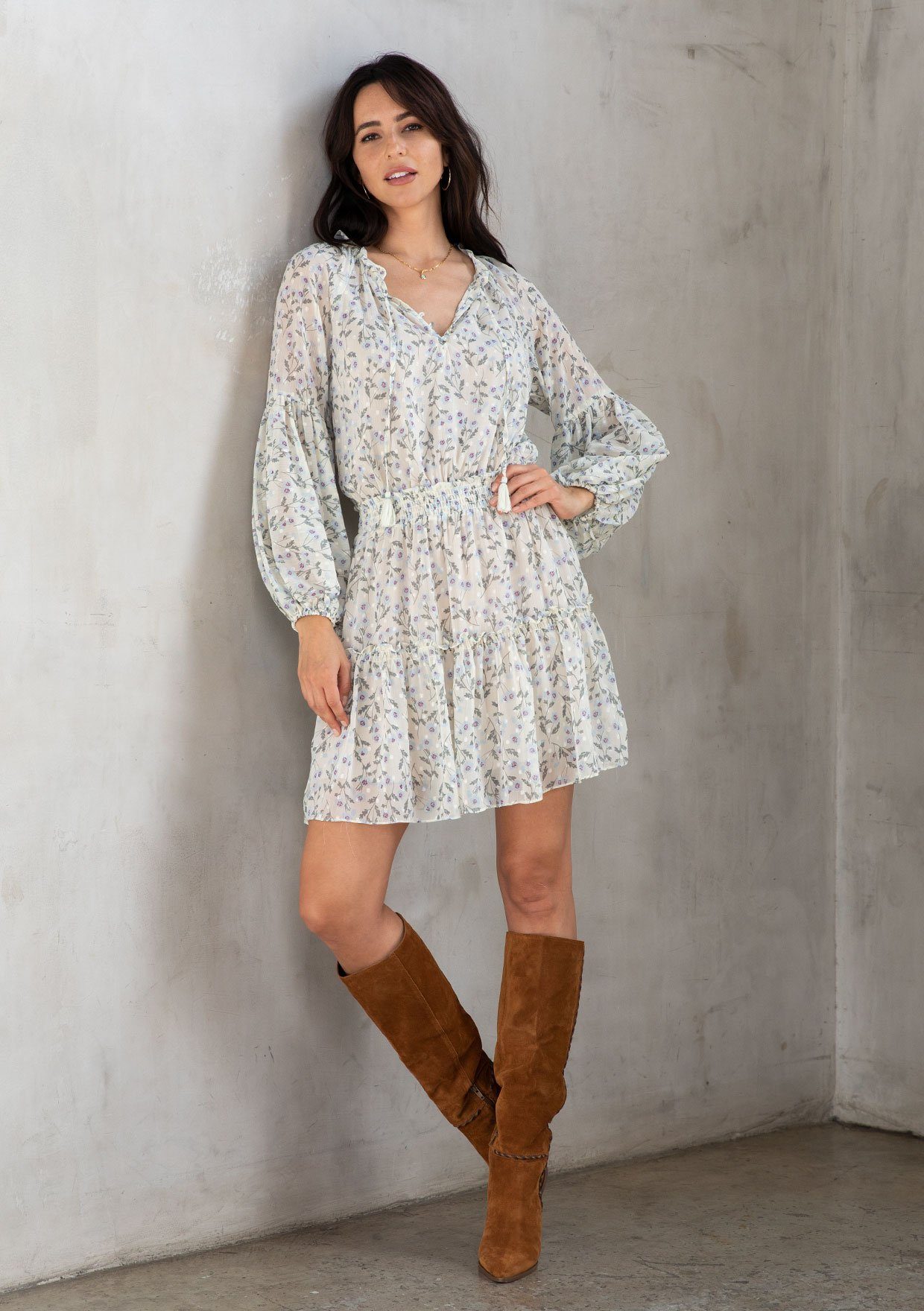 Dreamy Long Sleeve Ethereal Mini Dress | LOVESTITCH