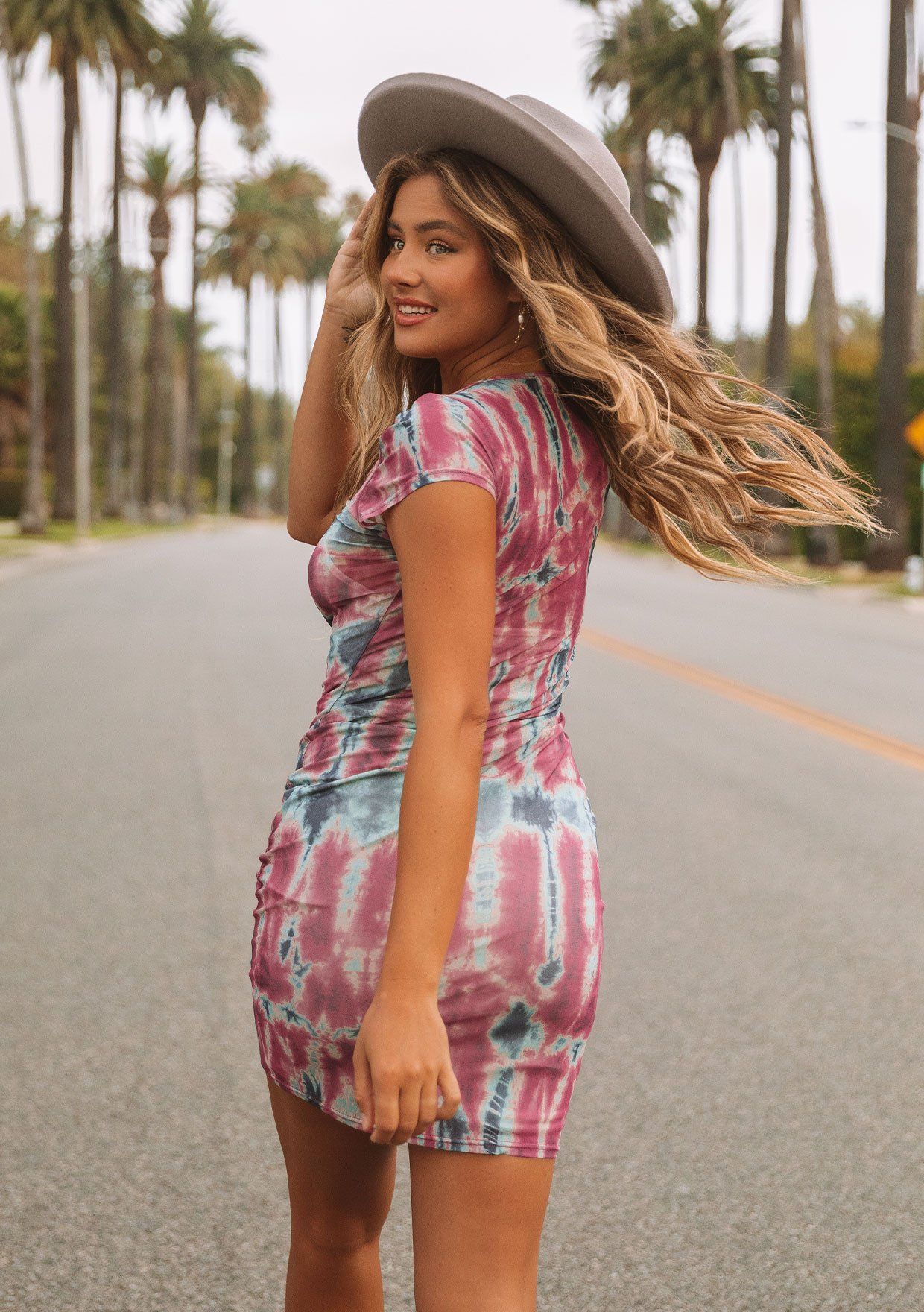 Ultra-Trendy Tie-Dye Mesh Mini Dress | LOVESTITCH