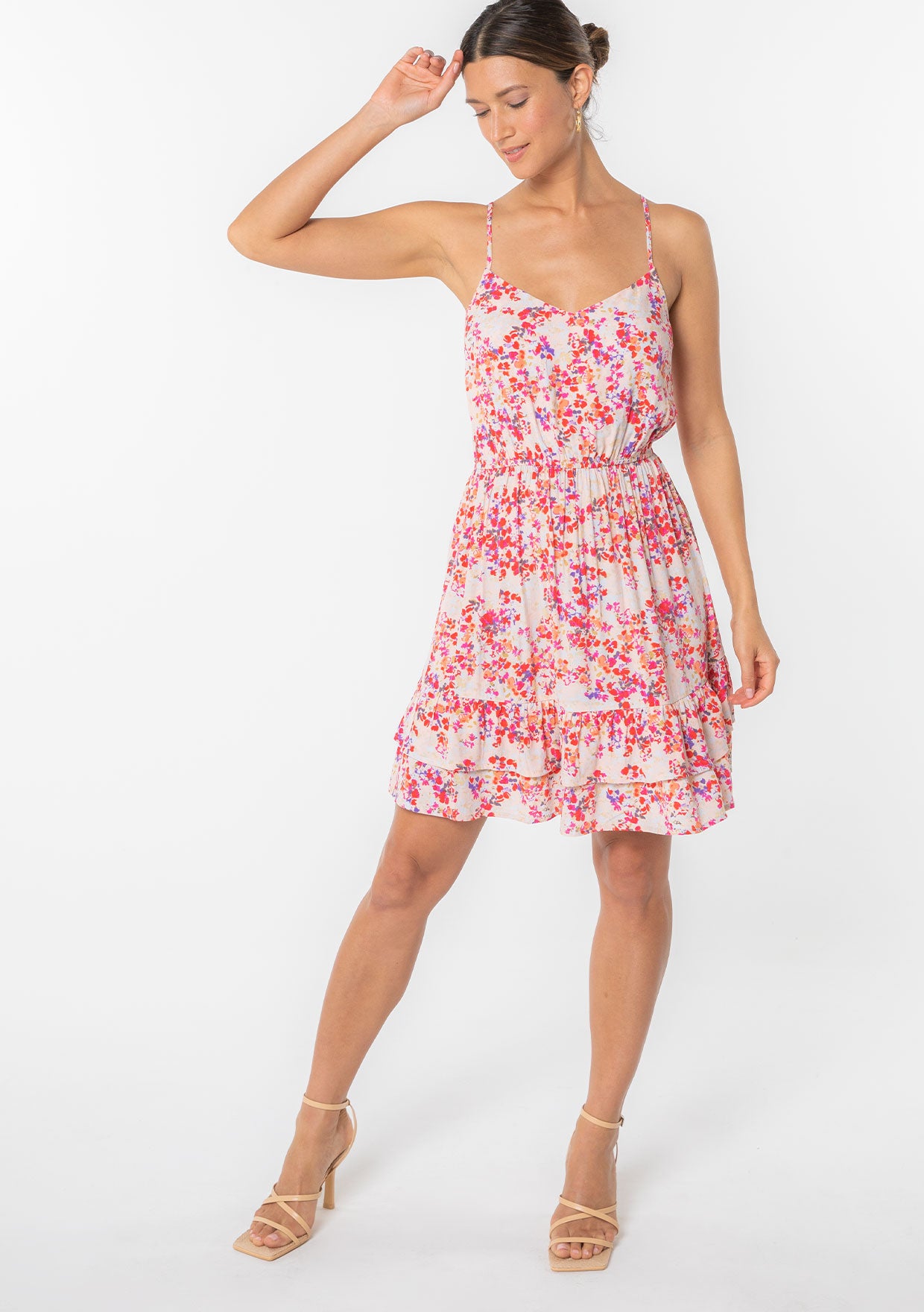 Women's Pink Floral Mini Dress - Summer Style | LOVESTITCH