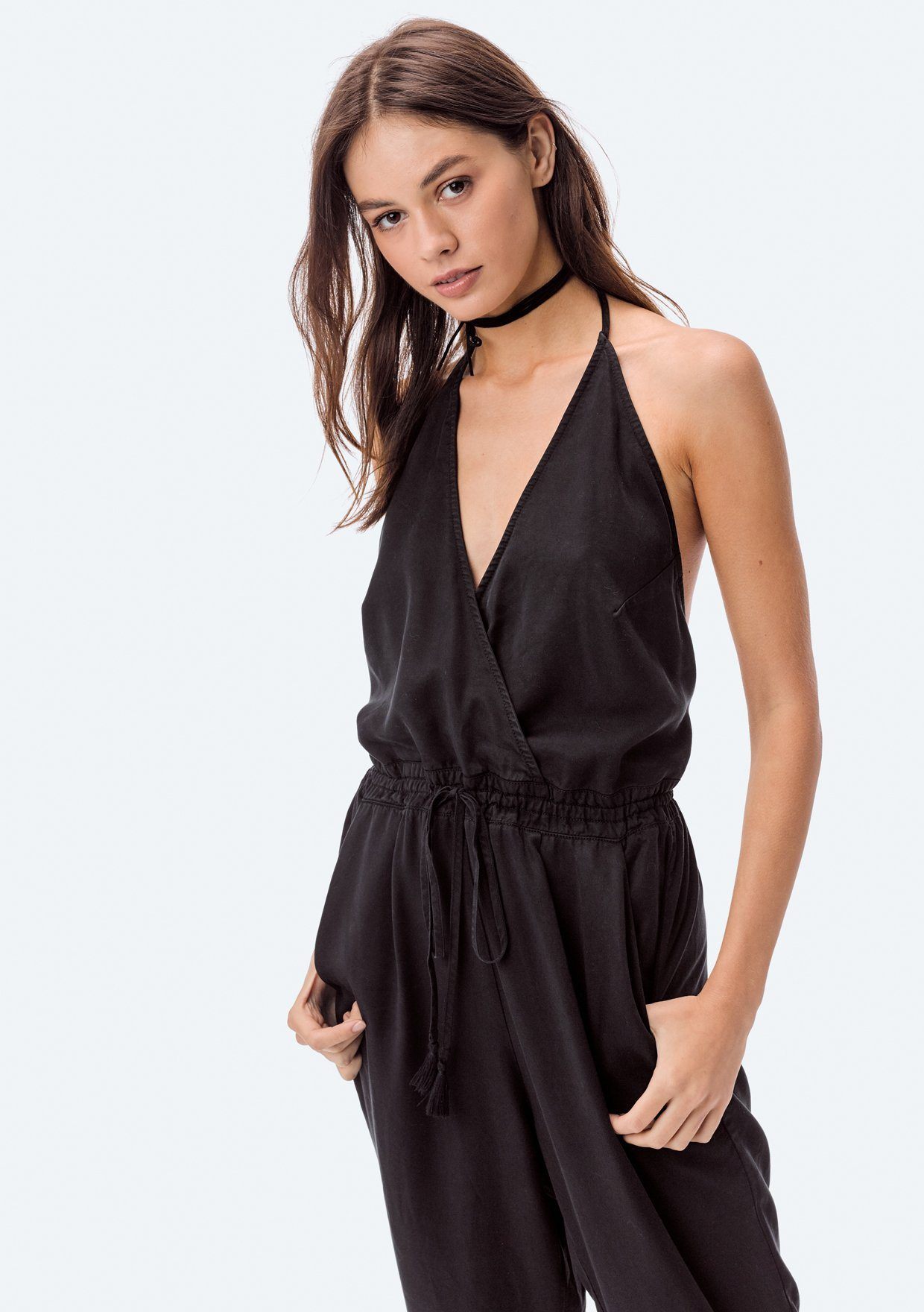 Backless Halter Tencel Jumpsuit | LOVESTITCH Jumpsuits & Rompers
