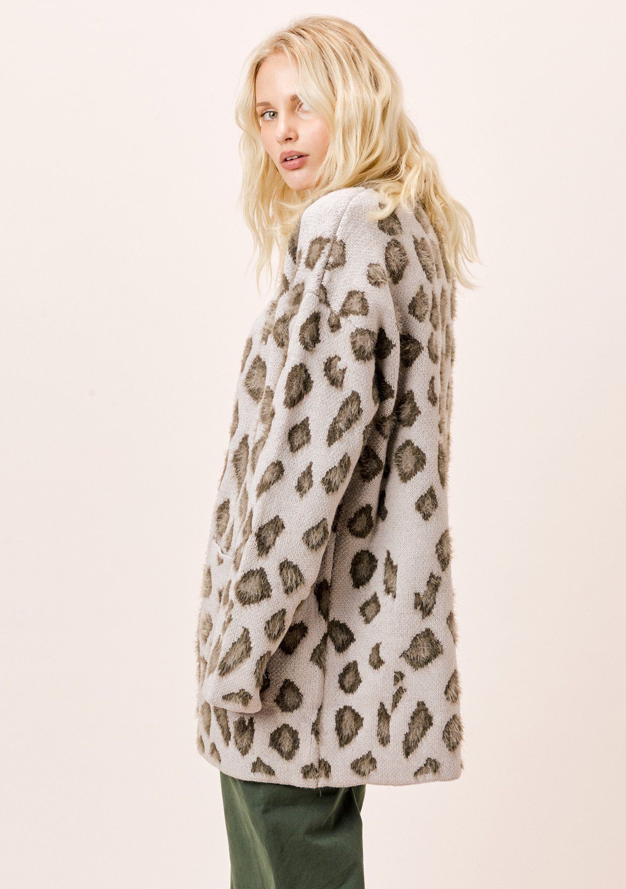Fuzzy Leopard Print Lounge Cardigan | LOVESTITCH