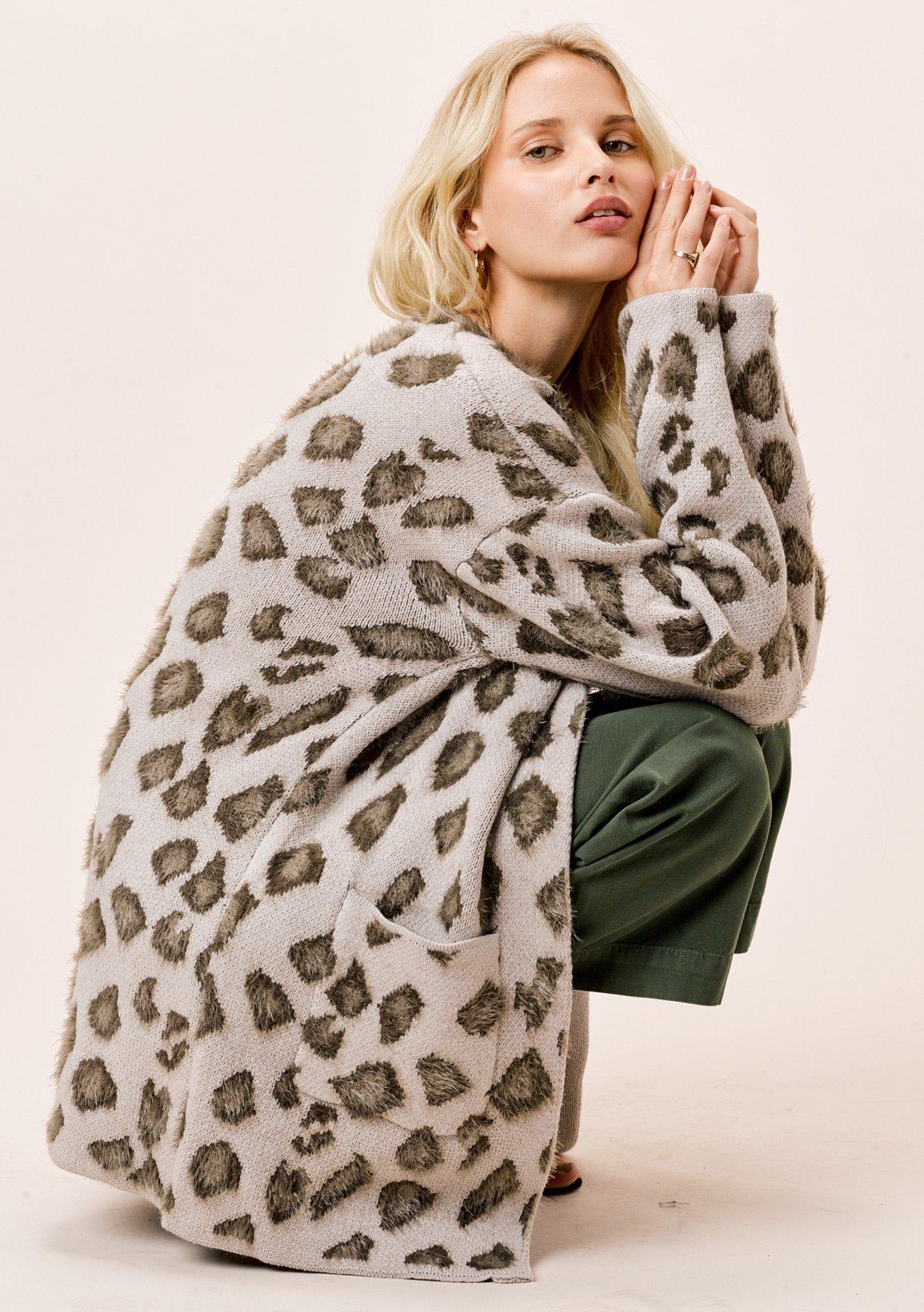 Fuzzy Leopard Print Lounge Cardigan | LOVESTITCH