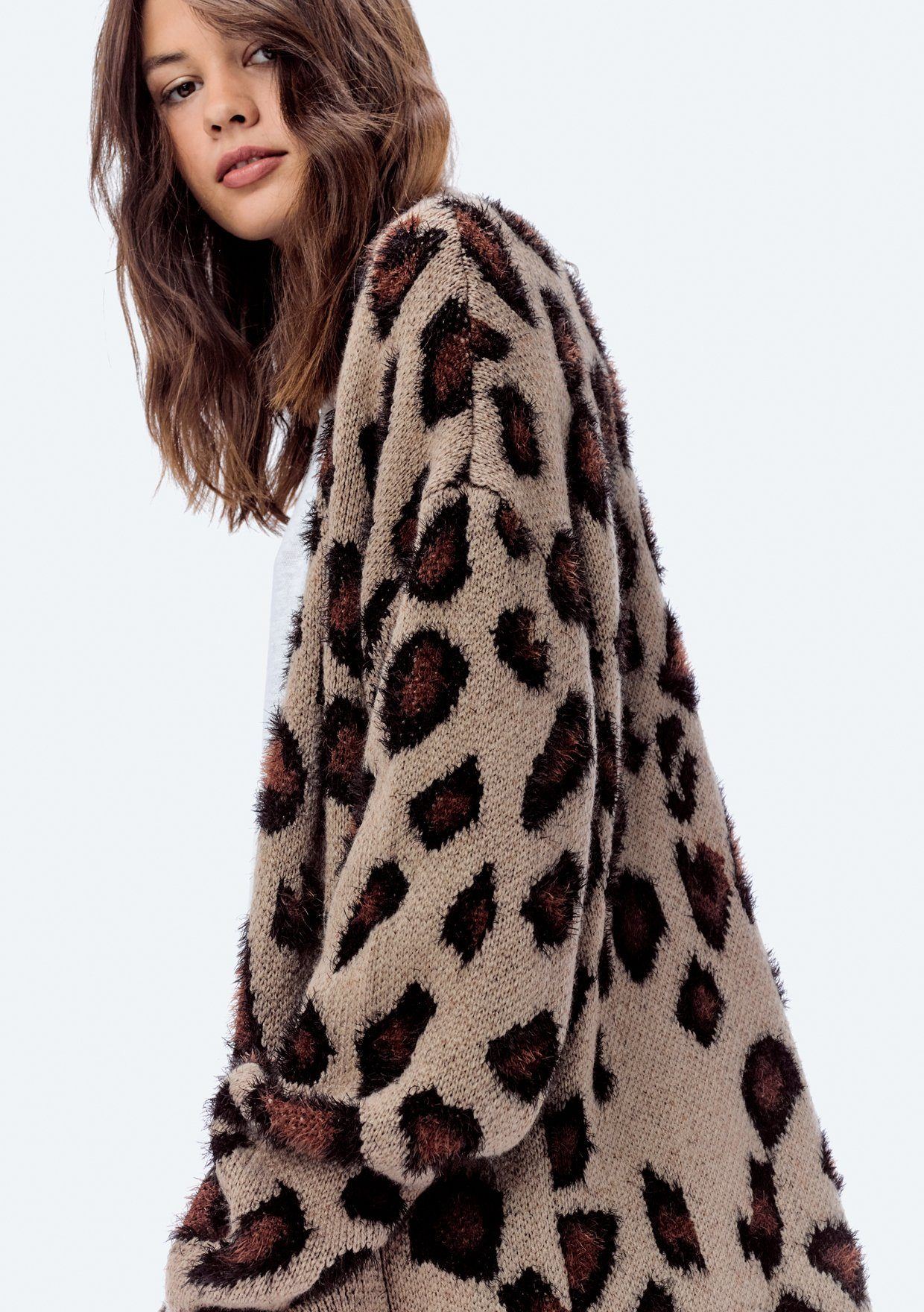 Fuzzy Leopard Print Lounge Cardigan | LOVESTITCH