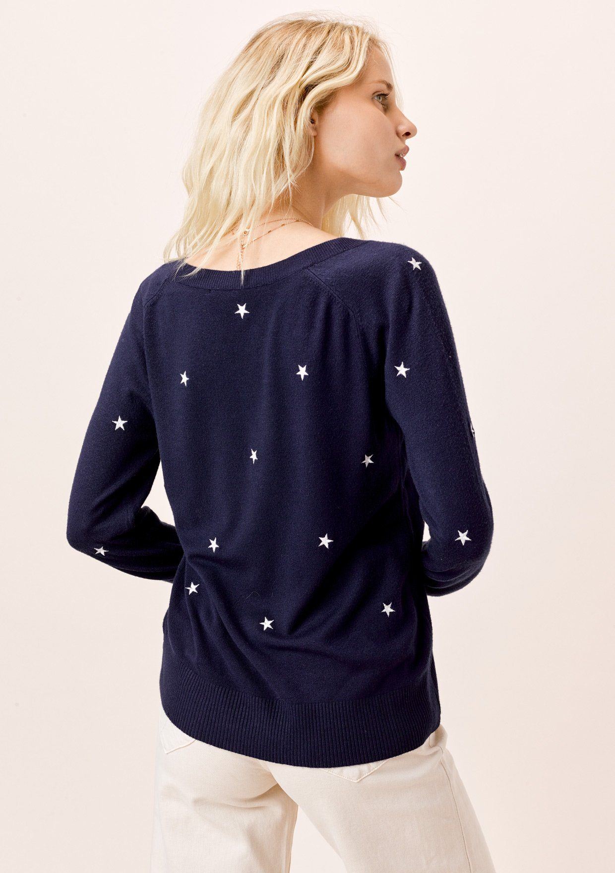 Star Embroidered Pullover Sweater | LOVESTITCH