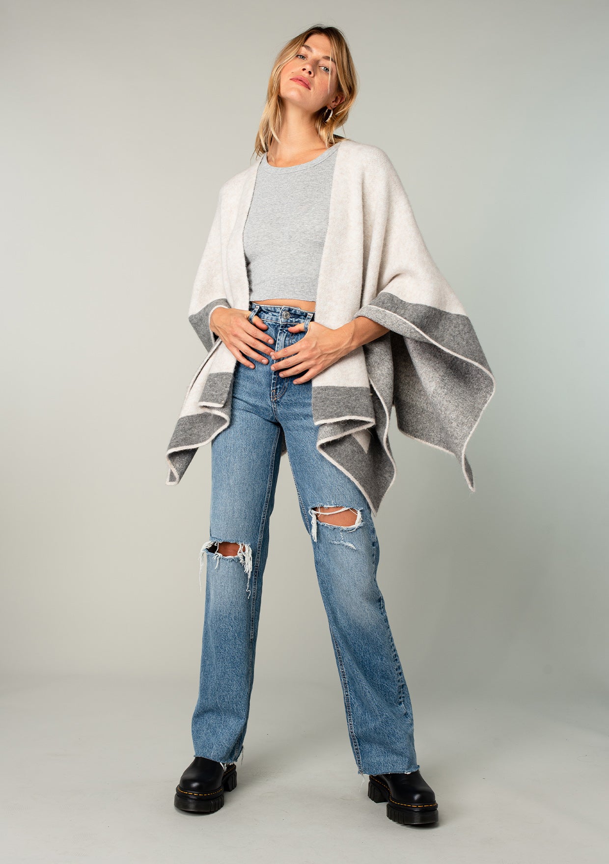 Women's Sweater Cape - Ultra-Soft Fall Cape Cardigan | LOVESTITCH