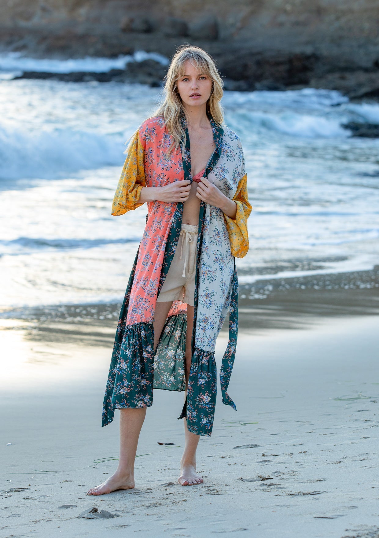 Women's Robe - Color Block Lounge Robe | LOVESTITCH